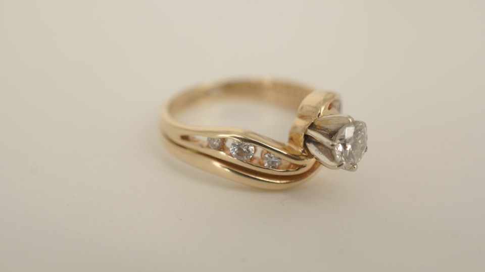 14k Gold Diamond Engagement Ring | eBay