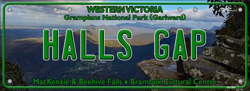 Halls Gap VIC plates Australia Number Licence Tin Sign license plate ...