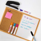 Small Half Cork Bulleting Board Half Dry Erase White Board Combo with ...