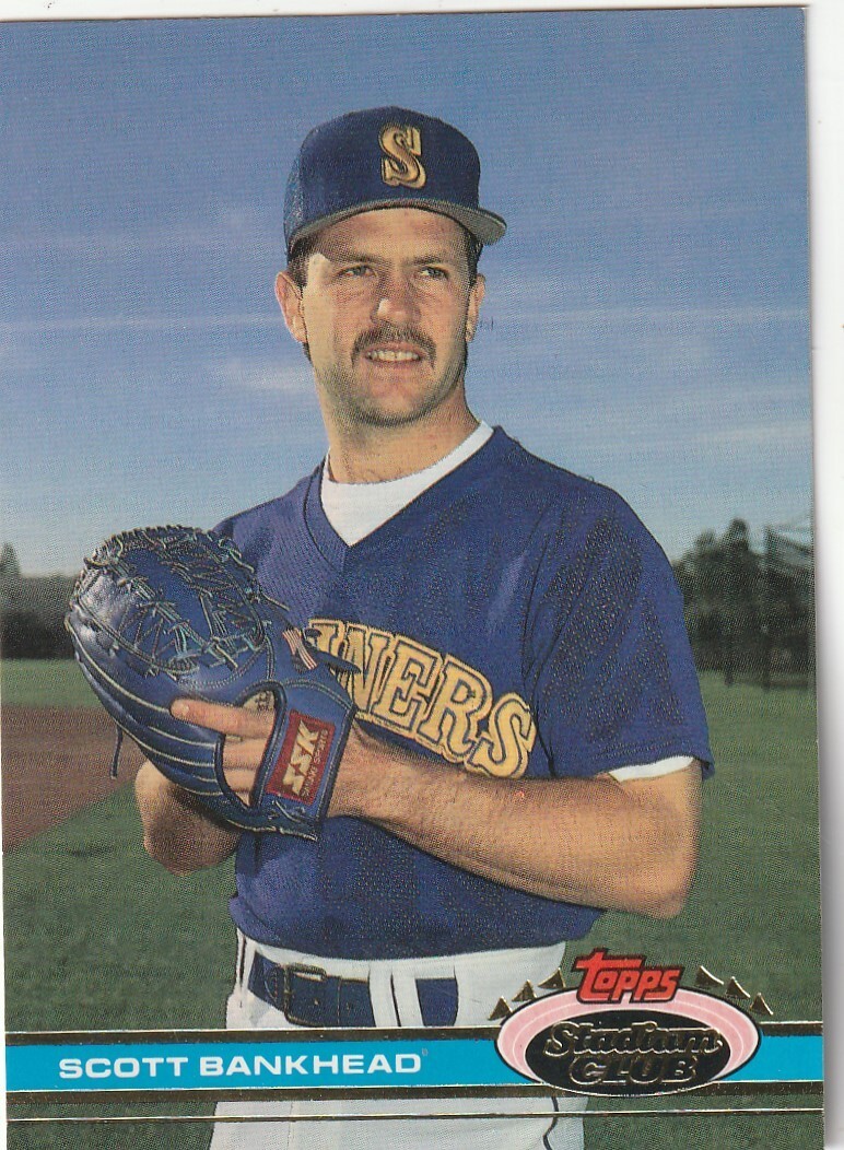 FREE SHIPPING-MINT-1991 Stadium Club Scott Bankhead Seattle Mariners ...