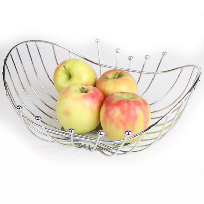 Prime Homewares Beautiful Design Chrome Fruit Basket Fruit Holder, Tree ...