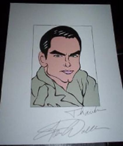 KEIR DULLEA The Good Shepherd, Law & Order Signed 8.5x11 Cartoon ...
