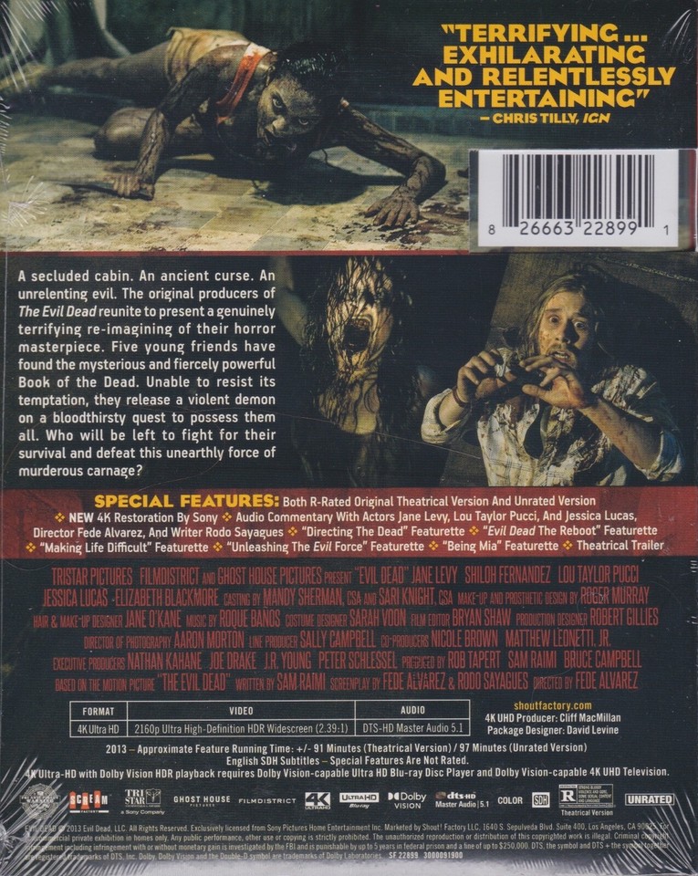 EVIL DEAD COLLECTOR'S EDITION 4K ULTRA HD SET with Bruce Campbell & Jane Levy | eBay