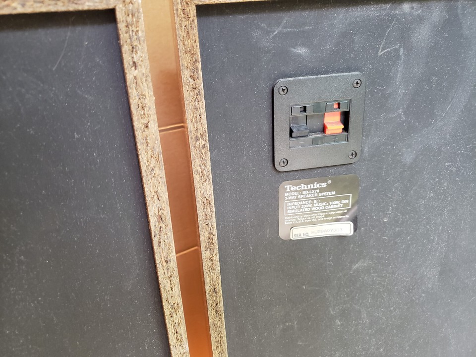 2 TECHNICS SB-LX70 Stereo SPEAKERS 3 Way System 12" Woofer Bookshelf ...