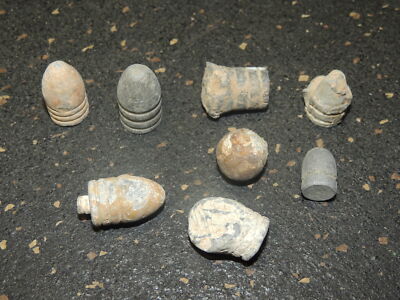 7 Dug Civil War Bullets Minie Rifle Musket | eBay
