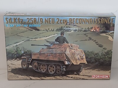 DRAGON MODELS 6106 1/35 SCALE SD.KFZ.250/9 NEU 2CM RECONNAISSANCE NEW ...