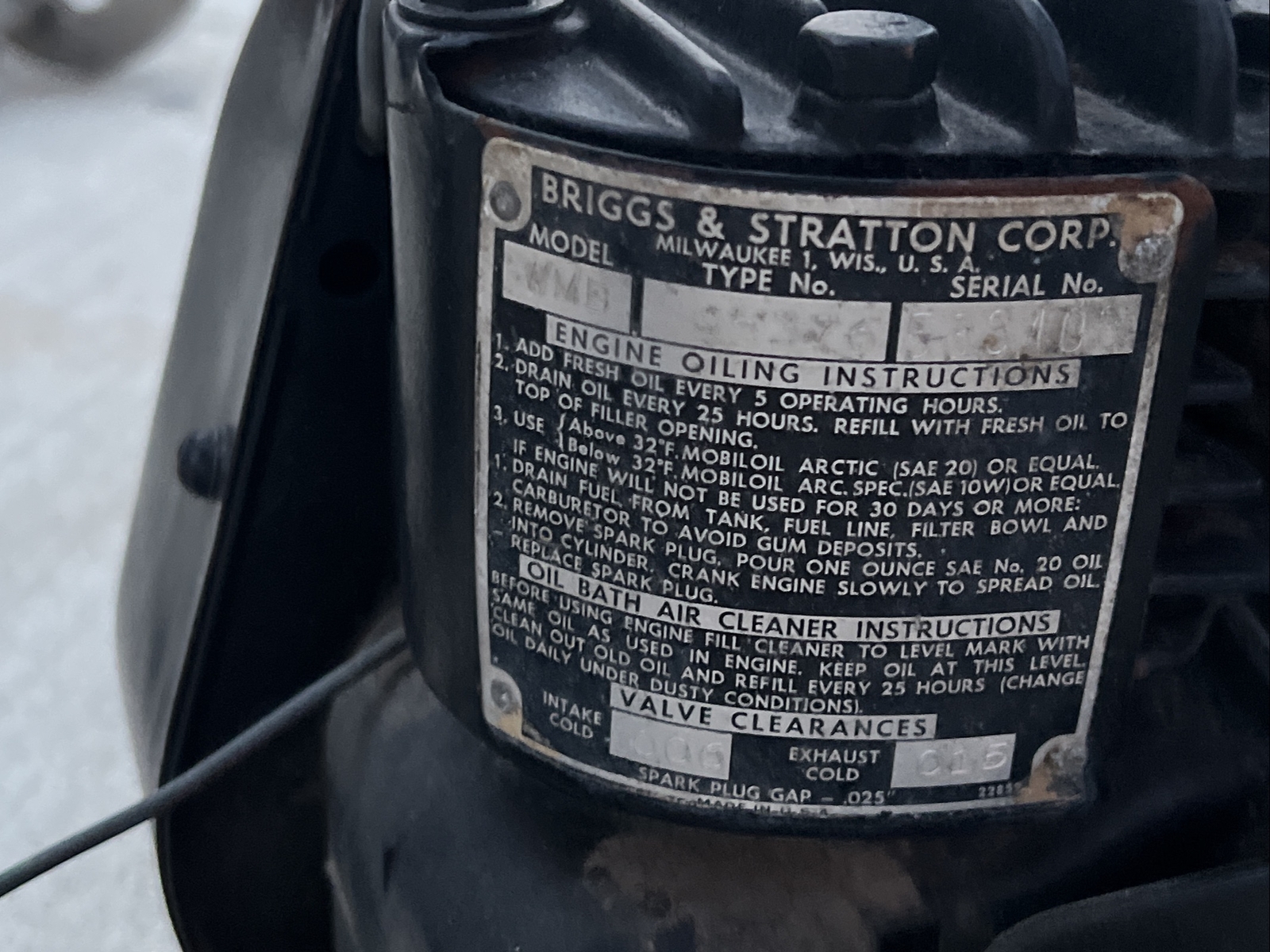 Vintage Briggs Stratton Model WMB Small Engine Block - for Parts ...