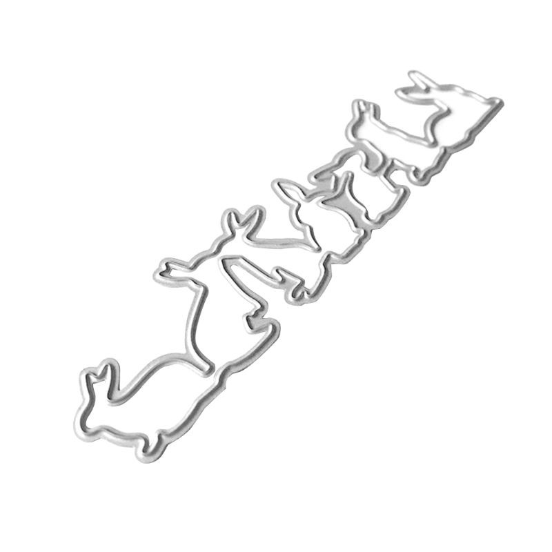 Rabbits Metal Cutting Dies Stencil Scrapbooking DIY Album Stamp Paper ...