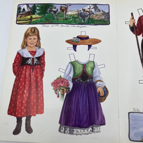 Heidi and Peter Paper Set Doll By Sandra Vanderpool, 1997 AC8 | eBay