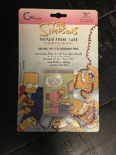 Original The Simpsons Prepaid Collectible Phone Card • Homer Simpson ...