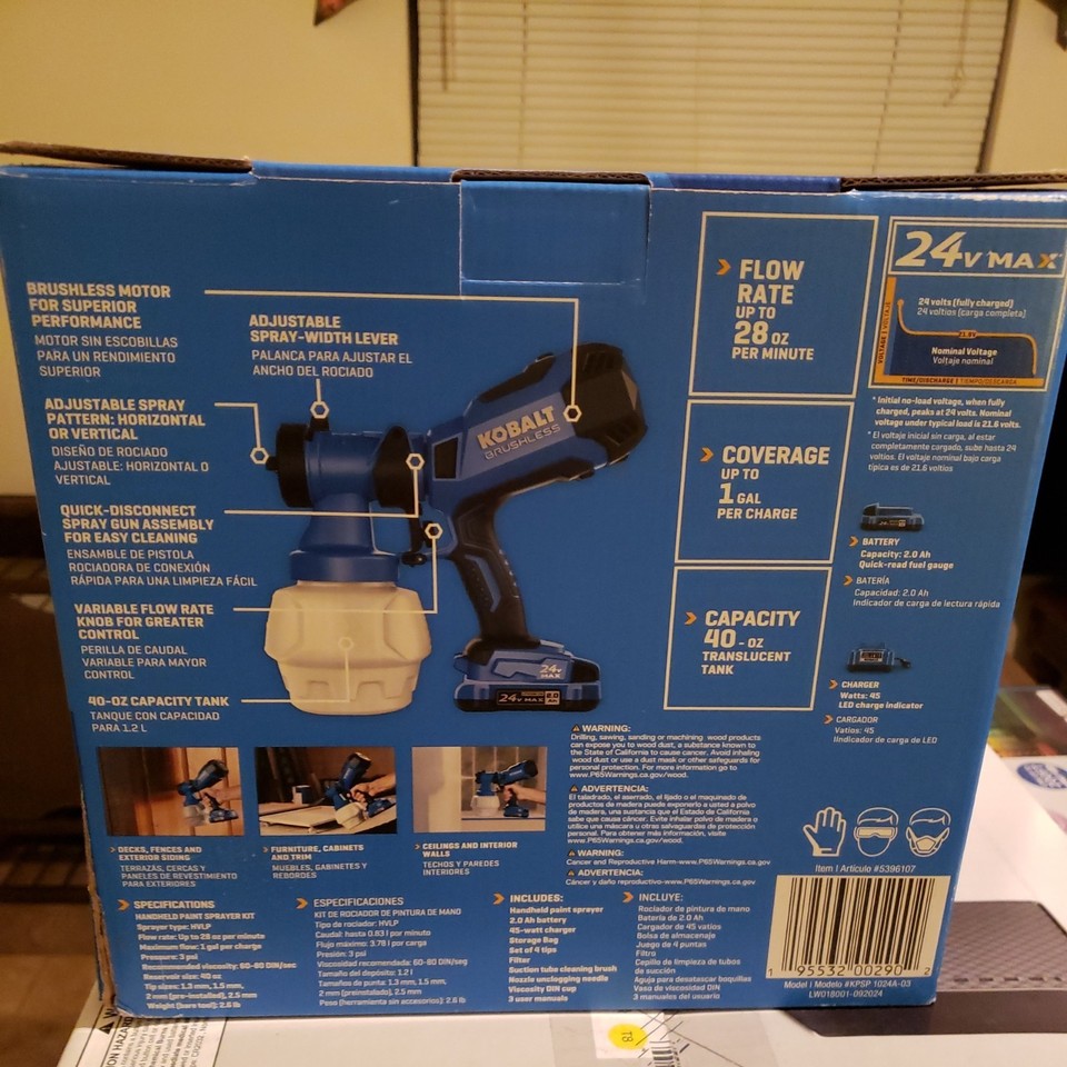KOBALT Handheld Paint Sprayer Kit W/ Battery & Charger | eBay