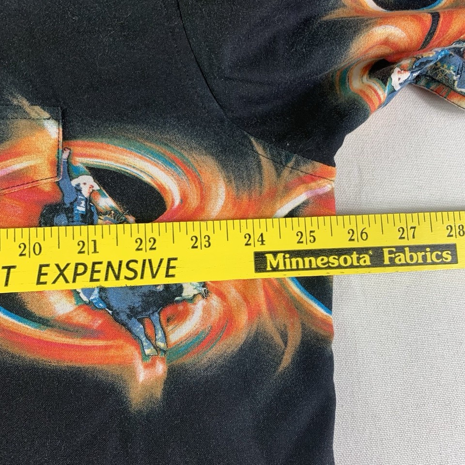 Panhandle Slim Pearl Snap Shirt Mens XL Black Rodeo Bull Riding Western ...