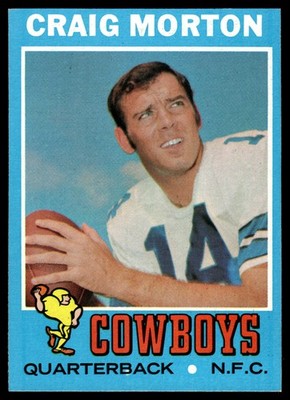 1971 Topps FOOTBALL Craig Morton #171 Dallas Cowboys HIGH GRADE BEAUTY ...