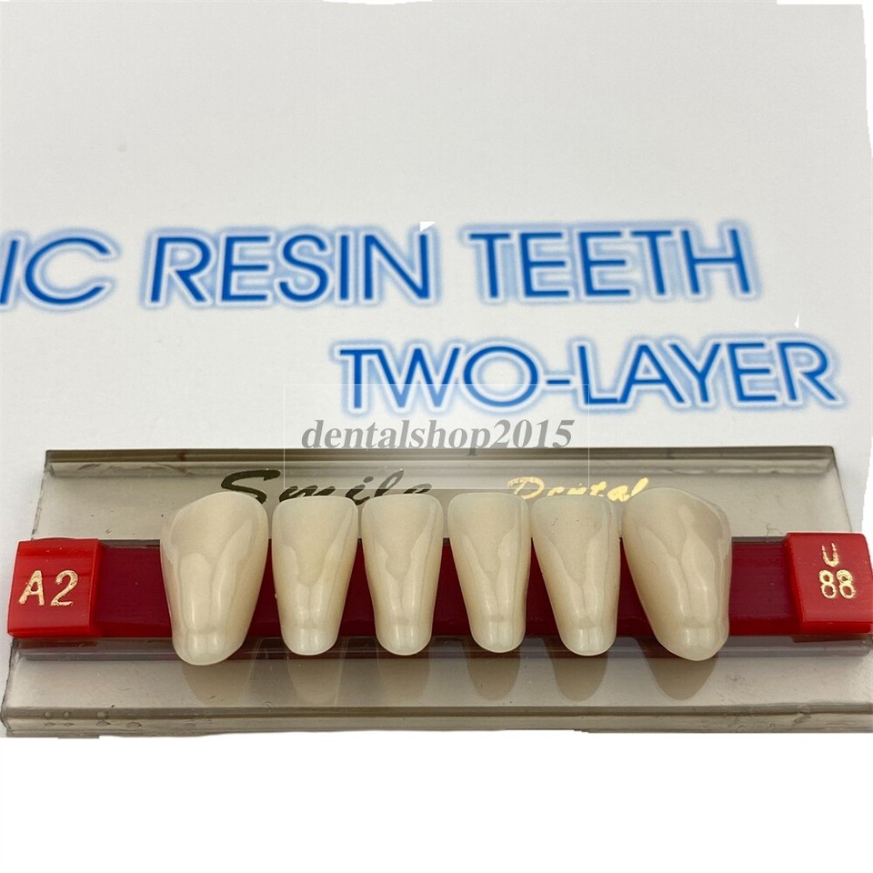 96PC anterior upper lower teeth Acrylic Resin Denture dental VITA color ...
