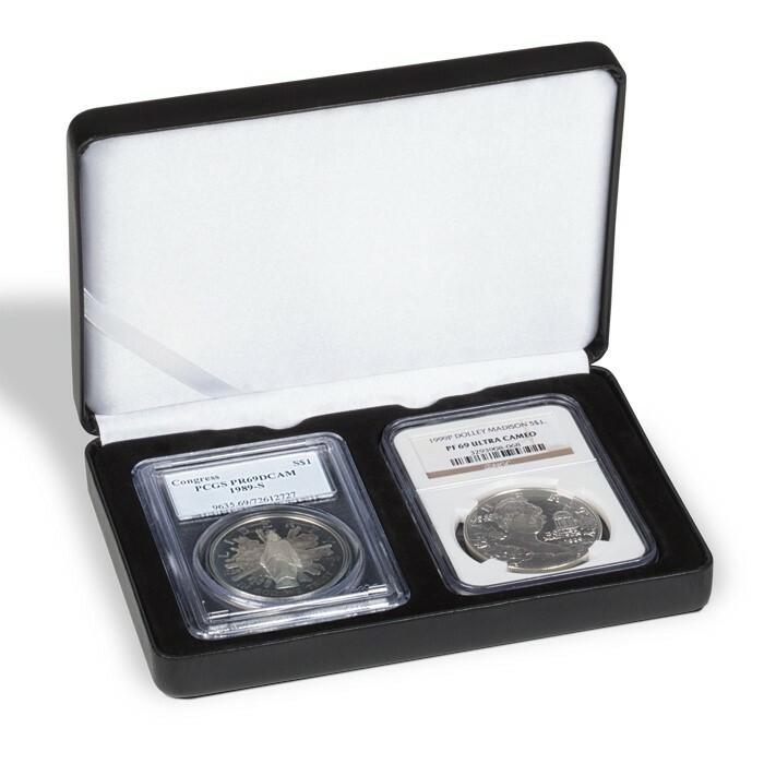 Certified Graded 2 Coin Slab Set Gift Box Display Presentation Case ...
