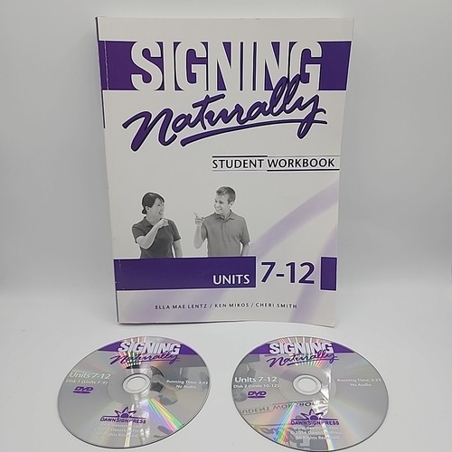 Signing Naturally 7-12 (Paperback) Unmarked includes both DVDs Student ...