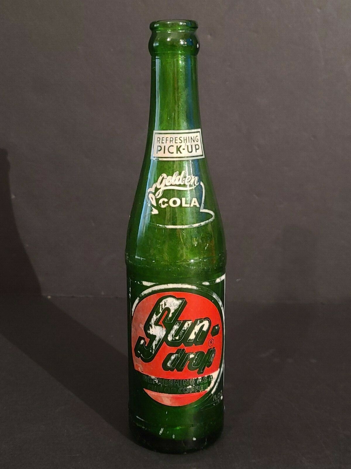 Vintage 9 oz Sun Drop Golden Cola Bottle | eBay