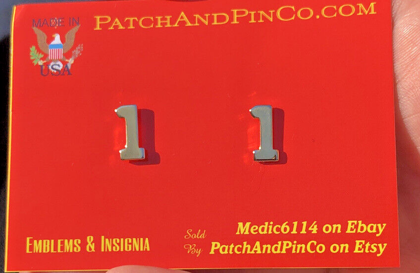 1 St Precinct Station Gold Pair Collar Pin Insignia NYPD Police Fire ...