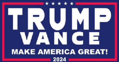 Trump VANCE 2024 MAGA MAKE AMERICAN GREAT AGAIN (OUTLINE) Decal Bumper ...