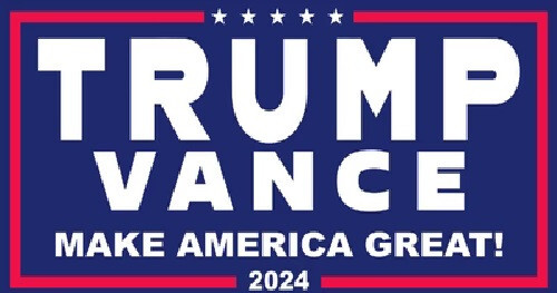 Trump VANCE 2024 MAGA MAKE AMERICAN GREAT AGAIN (OUTLINE) Decal Bumper ...