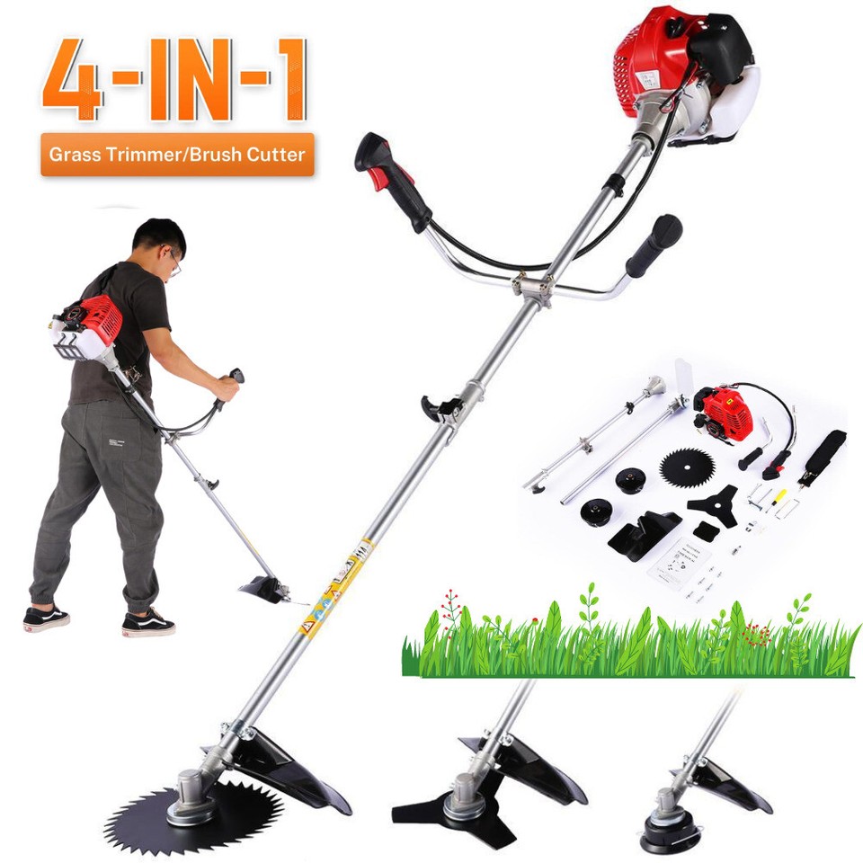 58CC/42.7CC 2-Stroke Gas Straight Shaft String Trimmer Brush Cutter ...