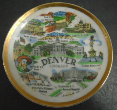 VINTAGE THRIFCO DENVER COLORADO SMALL SOUVENIR PLATE 4" | eBay