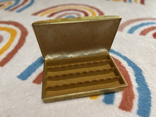 Vintage 60's 70's Clamshell Jewelry Box Hard Shell Case Organizer Mele ...