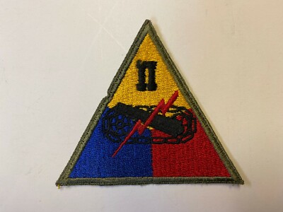 TT257 Original WW2 US Army 2nd Armored Corps II Triangle Patch WC11 | eBay