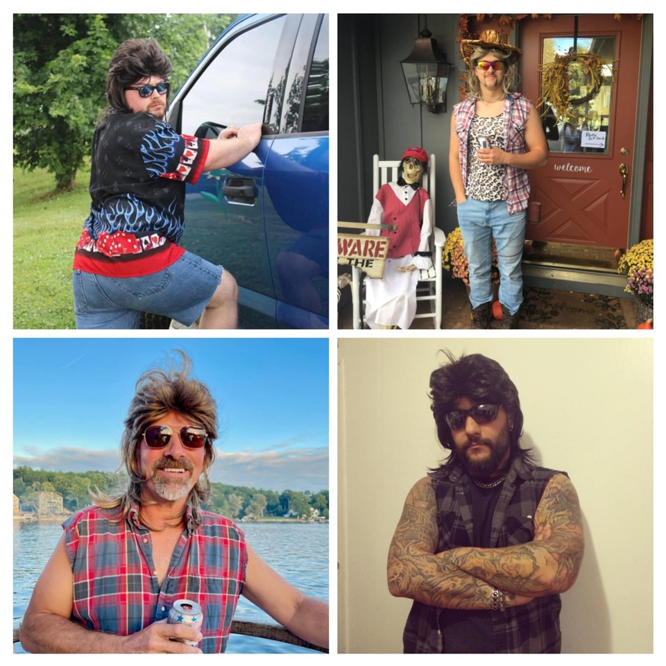 Kavsni Mullet Wigs for Men,Joe Dirt,Emo Wig 80s Long, m2057-Light Brown ...