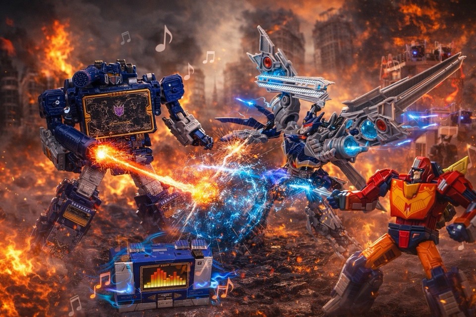 Transformers Soundwave Lot Decepticon Cassette G1 Player Figure w ...