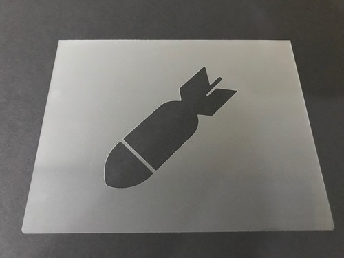 Bomb #4 Stencil 10mm or 7mm Thick, Bomb, Torpedo, Airplane, Battle ...