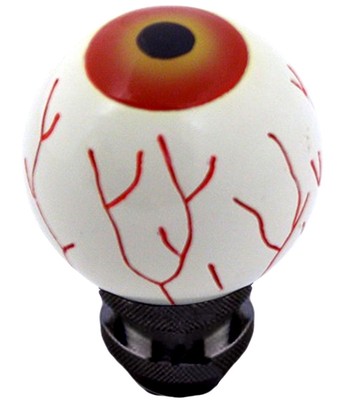 Pilot Auto Eyeball Shift Knob/Black Metal/Fits Manual/Shifter 5/16" 9/ ...