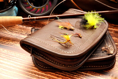 Personalized Leather Fly Fishing Wallet ,Fishing Gift Hand Made ...