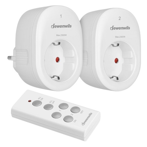 DEWENWILS Funksteckdosen mit Fernbedienung,2er Steckdosen mit 1 Fernbedienung, | eBay