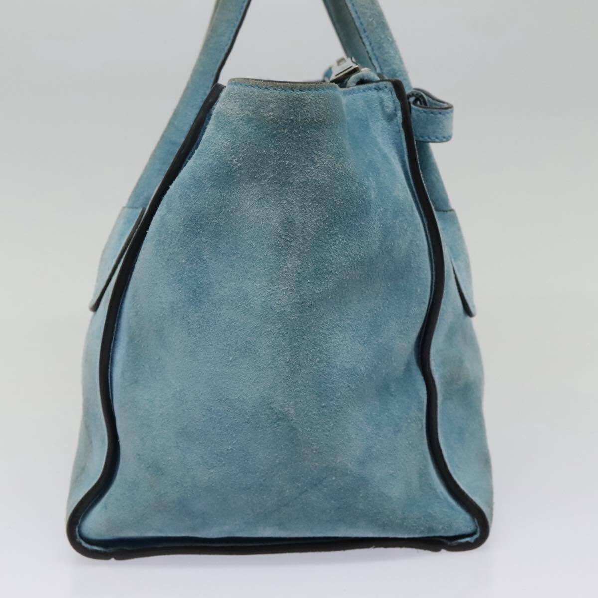 PRADA Hand Bag Suede 2way Blue Silver Auth 92428 | eBay PRADA Hand Bag Suede 2way Blue Silver Auth 92428 | eBay