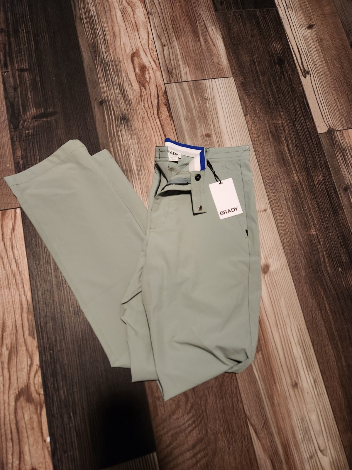 BRADY Mens sage Structured Stretch Pants Size 33w Performance Golf NWT ...