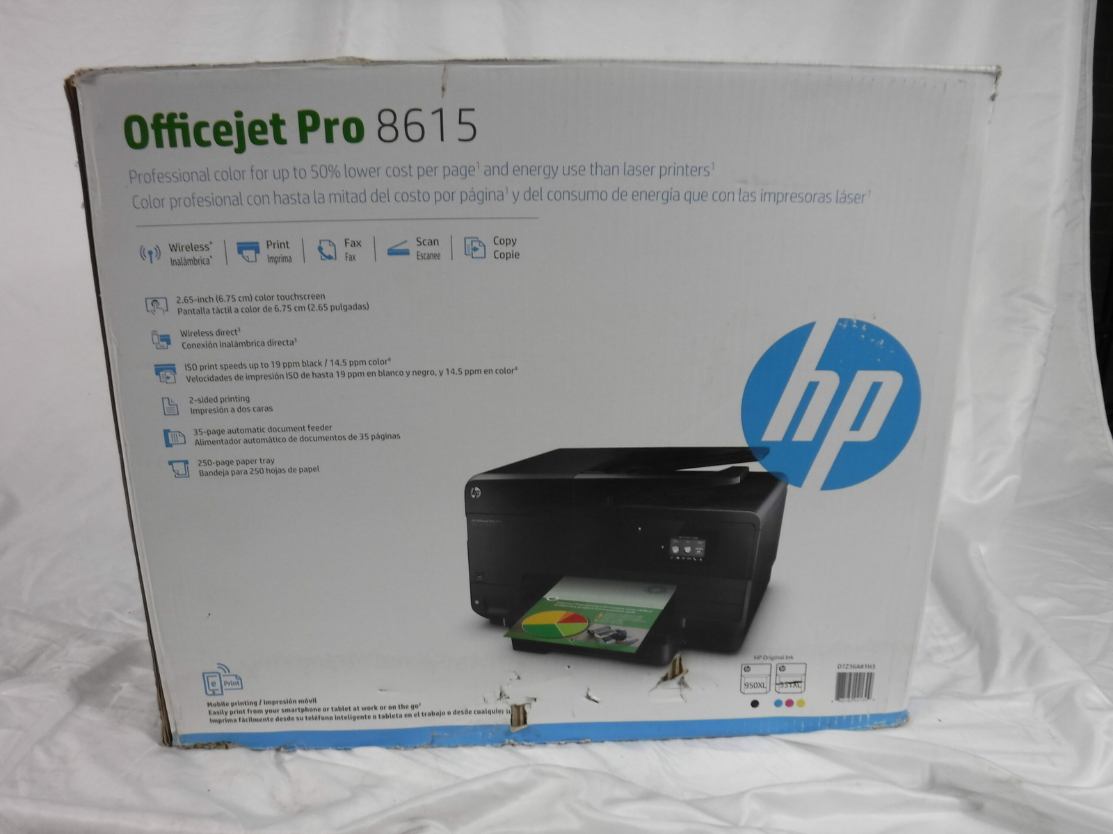 HP OfficeJet Pro 8615 e-All-in-One Inkjet Printer - Black (D7Z36A) for ...