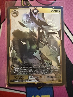 VCard Rising Stars Ultra Rare 10 Full Art Dyante 105/190 Foil First ...