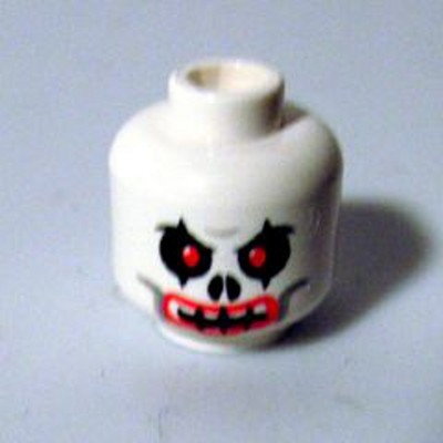 LEGO - Minifig, Head Skull Evil with Red Eyes and Red Lips Pattern ...