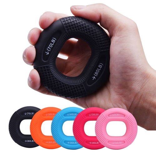 Hand Grip Power Exerciser Ring Trainer Adjustable Strength Gym Finger ...
