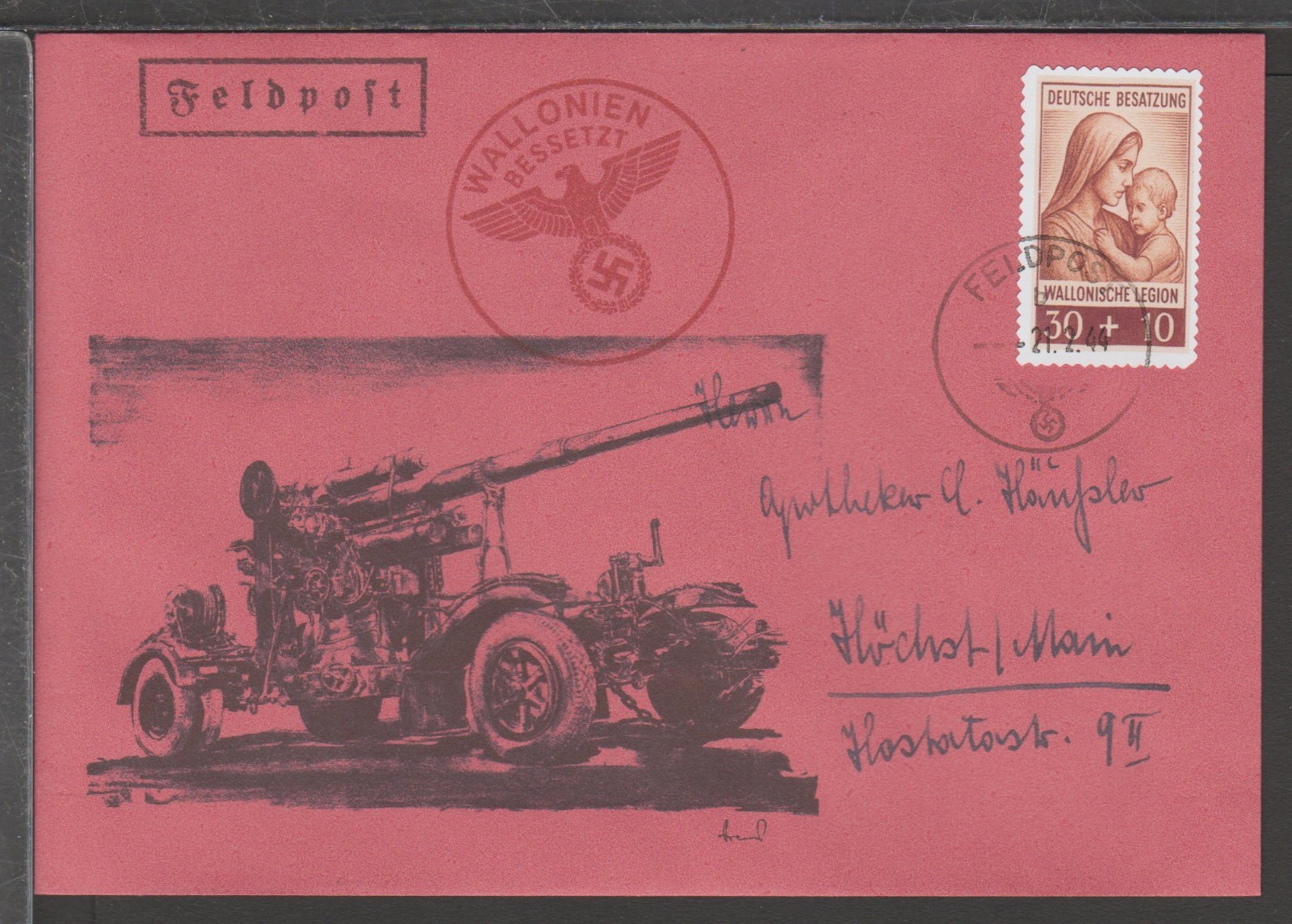 ️ GERMANY 3. REICH WWII RARE Wallonische Walloon SS Legion COVER ...