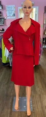 St. John Red 2 Piece Skirt Set Size:12/14 | eBay