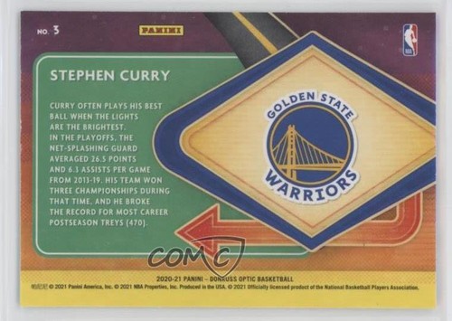 2020-21 Panini Donruss Optic Express Lane Stephen Curry #3 | eBay