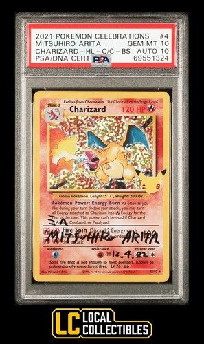 Mitsuhiro Arita Charizard 4/102 Holo 2021 Celebrations Classic PSA 10 ...