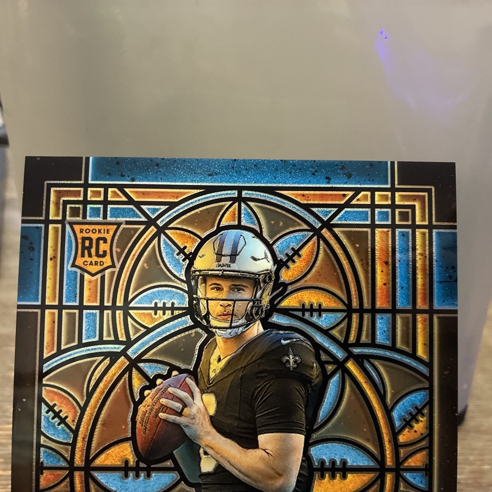 2025 Panini Mosaic Tyler Shough Stained Glass NM Rookie Card Saints ...