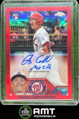 2023 Topps Chrome Update AC-AC Alex Call Auto Red RC 4/5 Washington ...