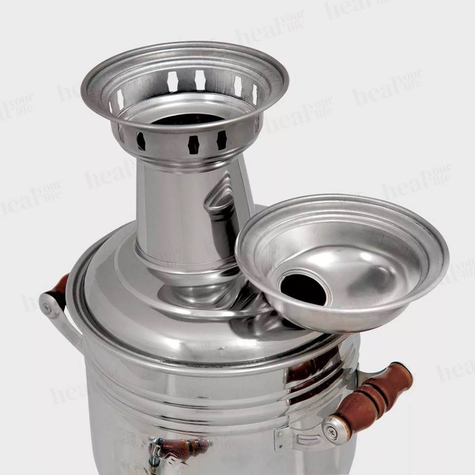 Samovar Camping Water Heater BBQ Tea Kettle & Tent Stove (Porcelain ...
