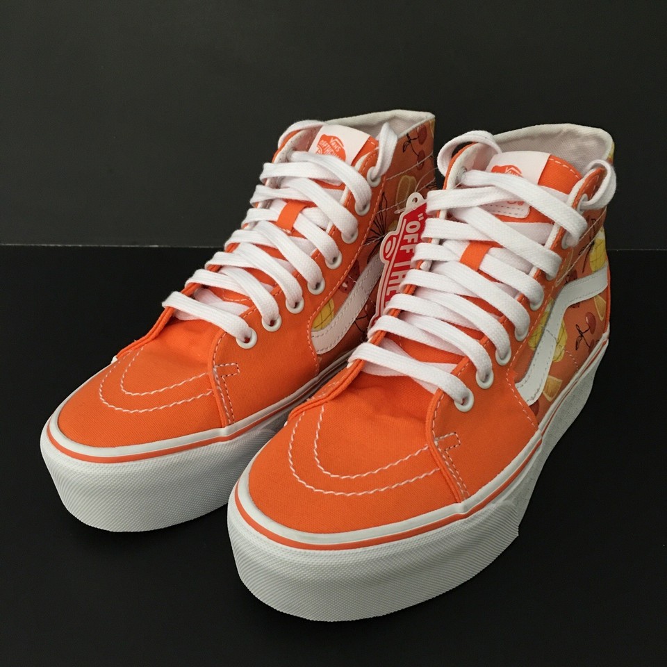 Vans SK8 Hi Taper Platform Stackform Fruit Shoes Orange Lace Up Women 7 ...
