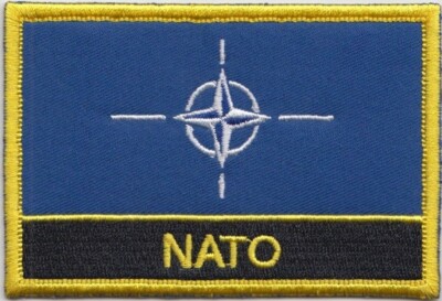 NATO Flag Embroidered Patch Badge - Sew or Iron on | eBay UK