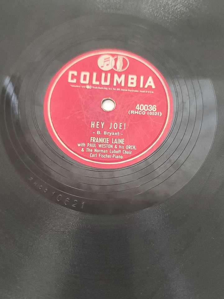 Frankie Laine Vtg 78 Record Album Hey Joe 40036 Sittin' in the Sun ...